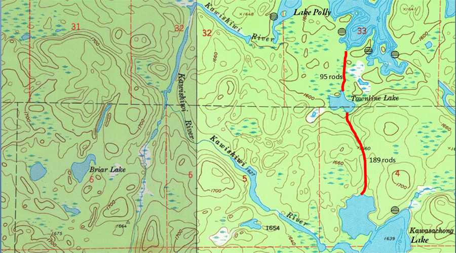 Portage - Townline Lake to Lake Polly